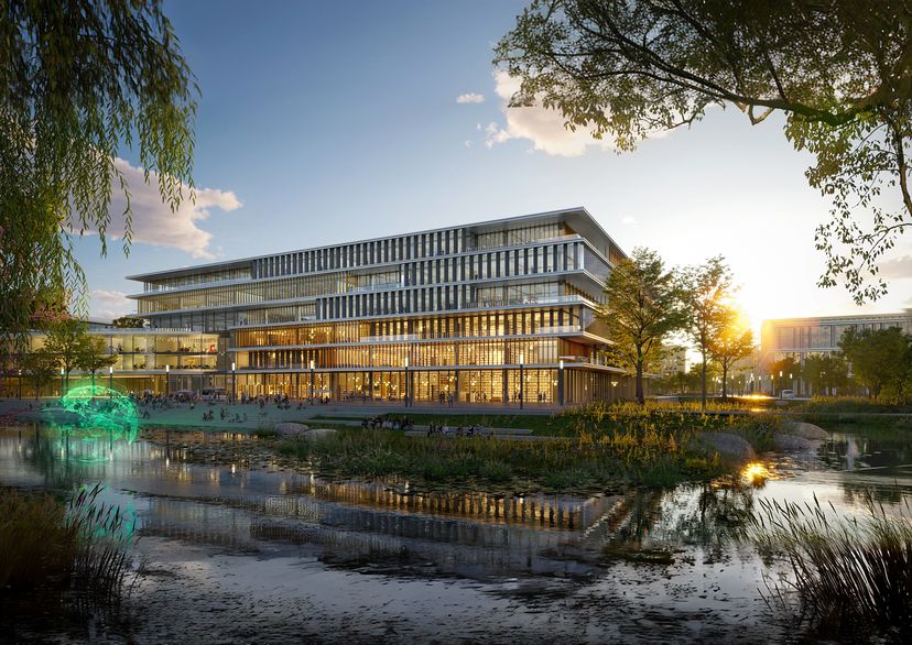 Learning and Research by the Water Design by gmp for New University ...