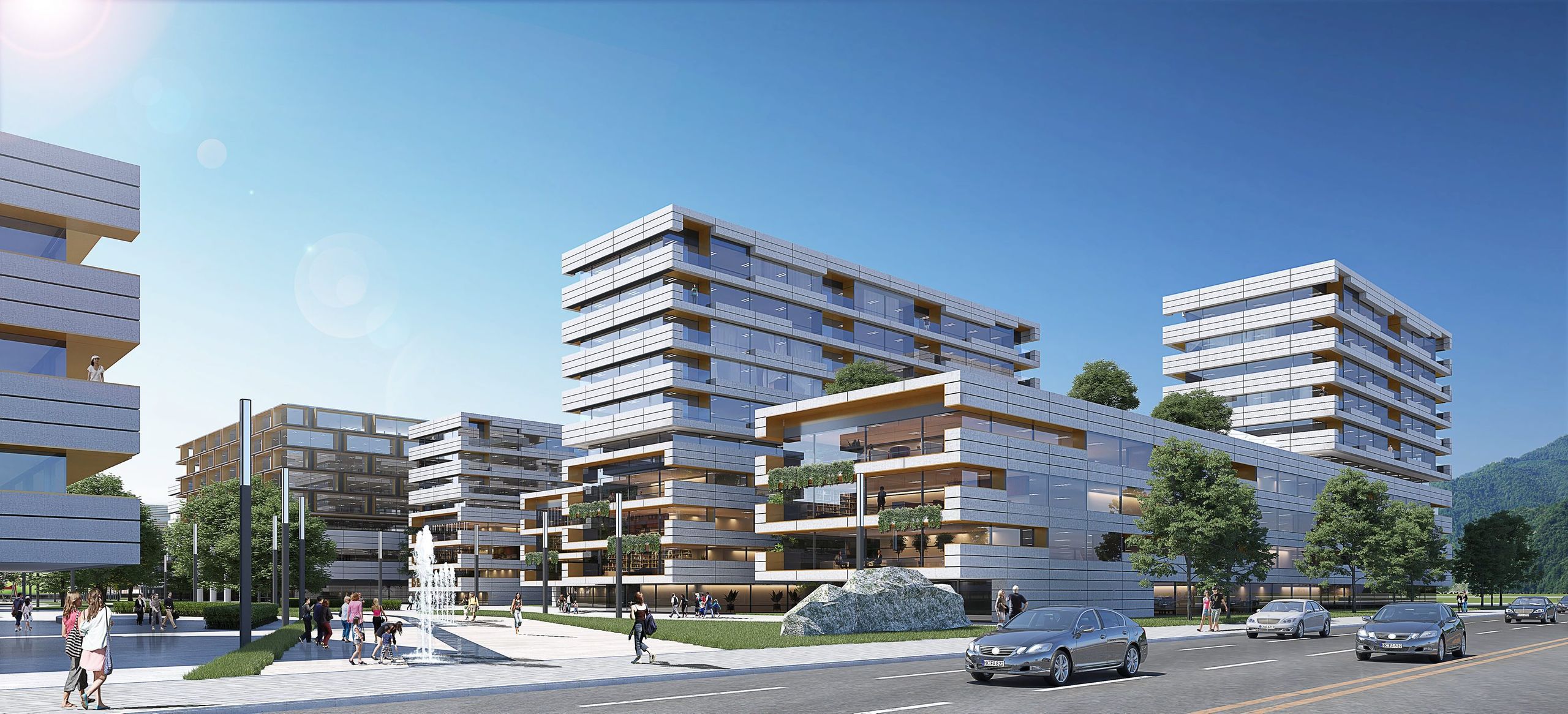 Urban Living Room project in Huairou Science City gmp wins competition ...