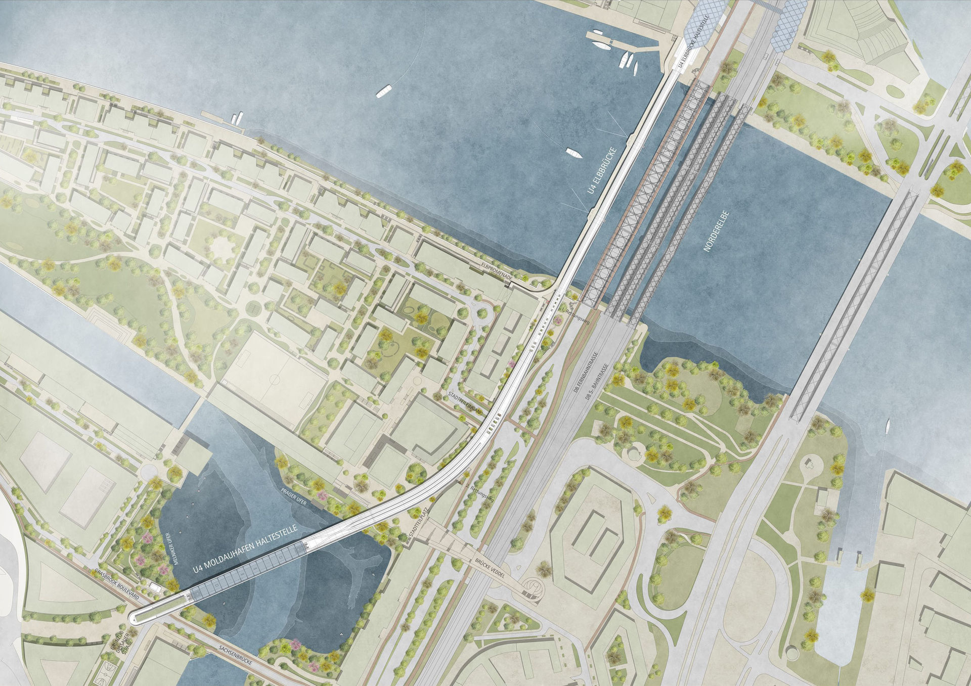 Wettbewerbsgewinn in Hamburg Erweiterung der U4 - HafenCity wächst ...