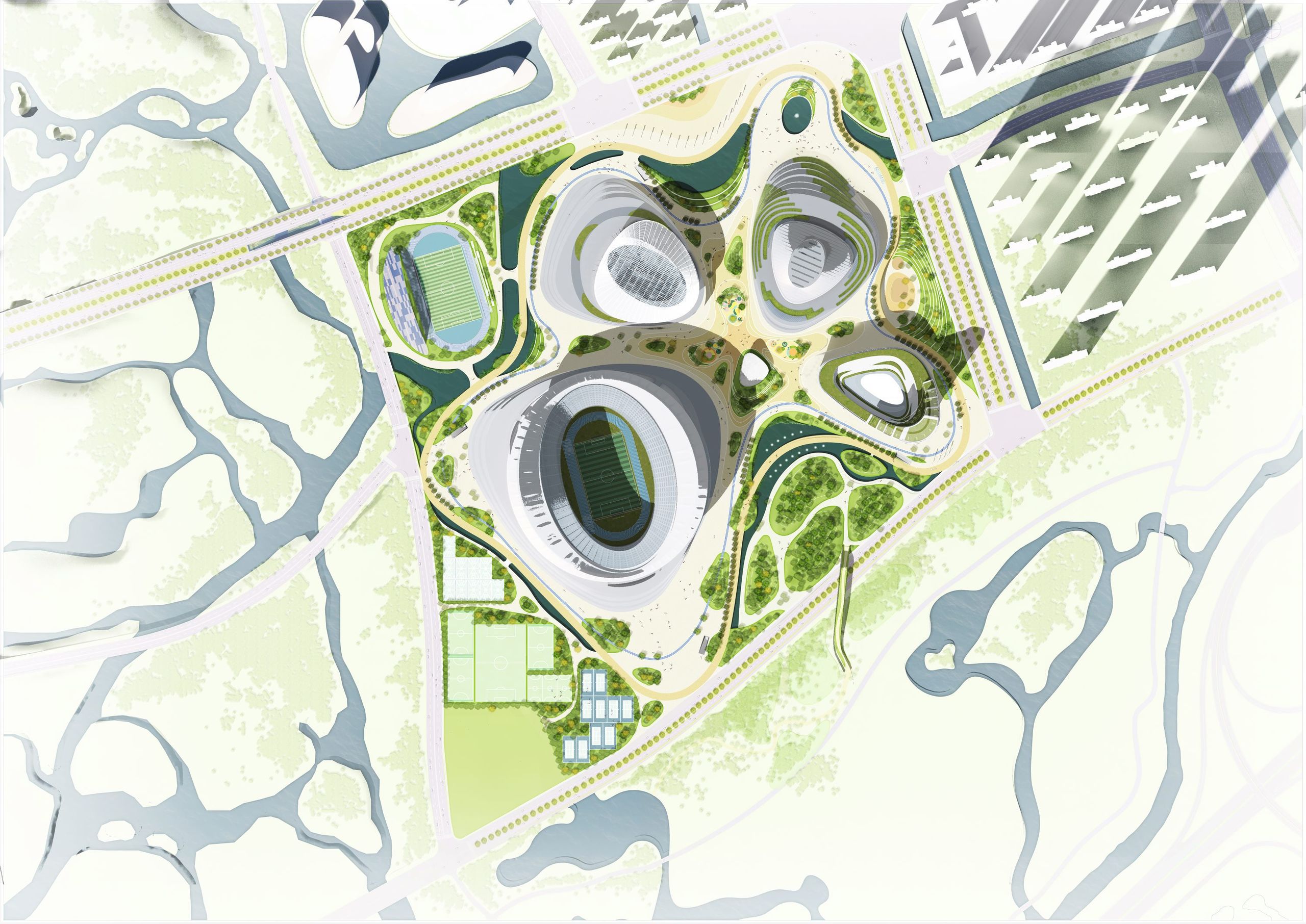 Wuxi Olympic Sports Center - Projects - gmp Architekten
